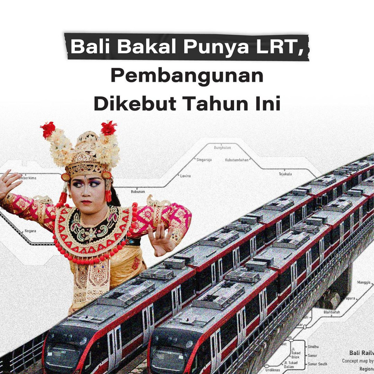 Bali Bakal Punya LRT, Pembangunan Dikebut Tahun Ini - GoodStats
