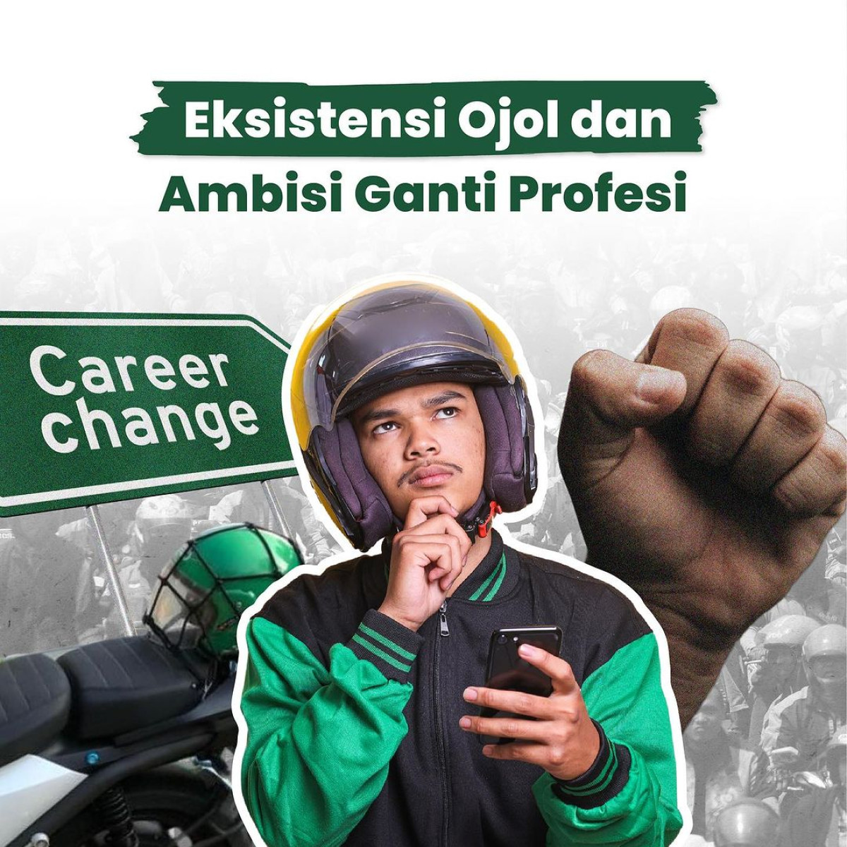 Eksistensi Ojol dan Ambisi Ganti Profesi - GoodStats