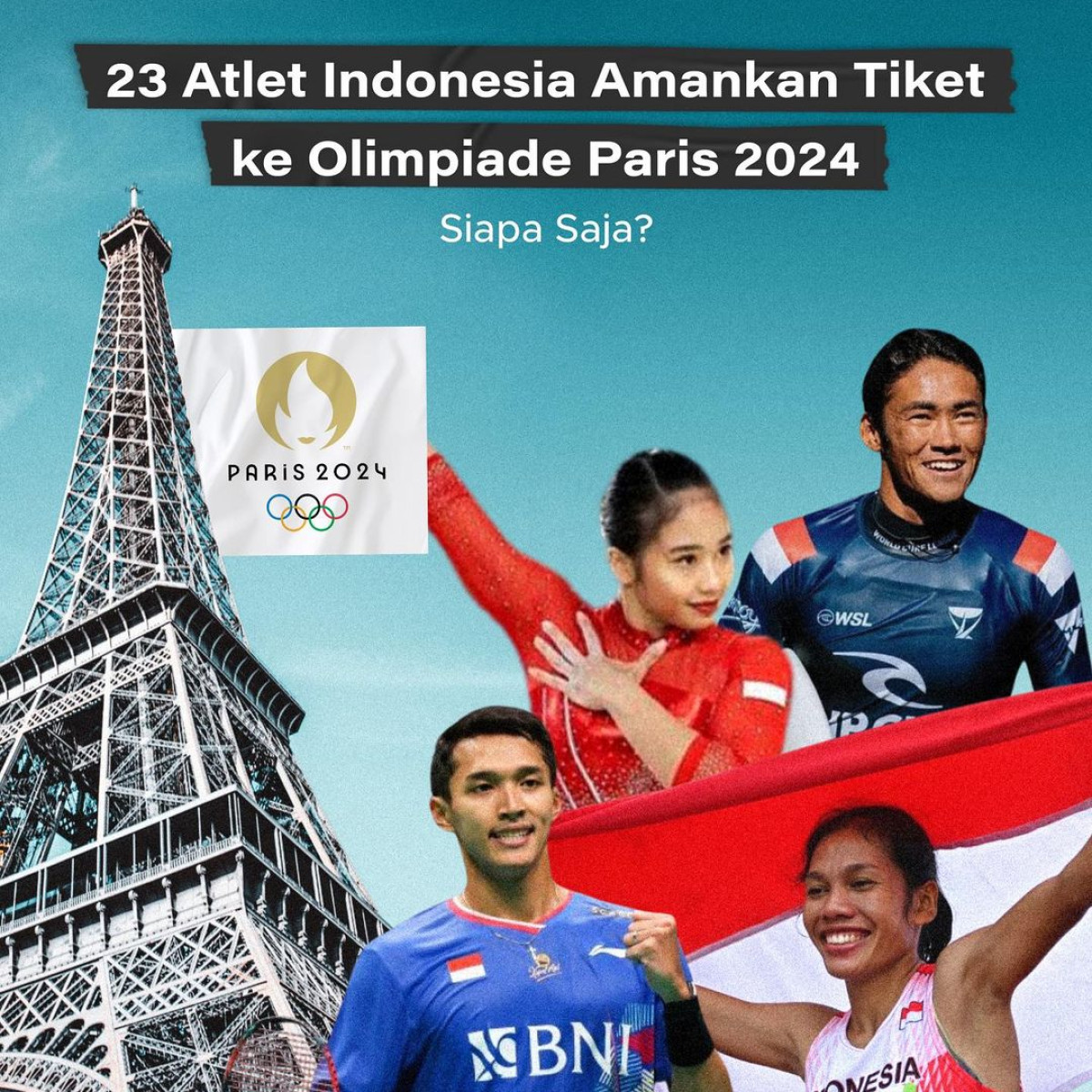 23 Atlet Indonesia Amankan Tiket ke Olimpiade Paris 2024, Siapa Saja? - GoodStats