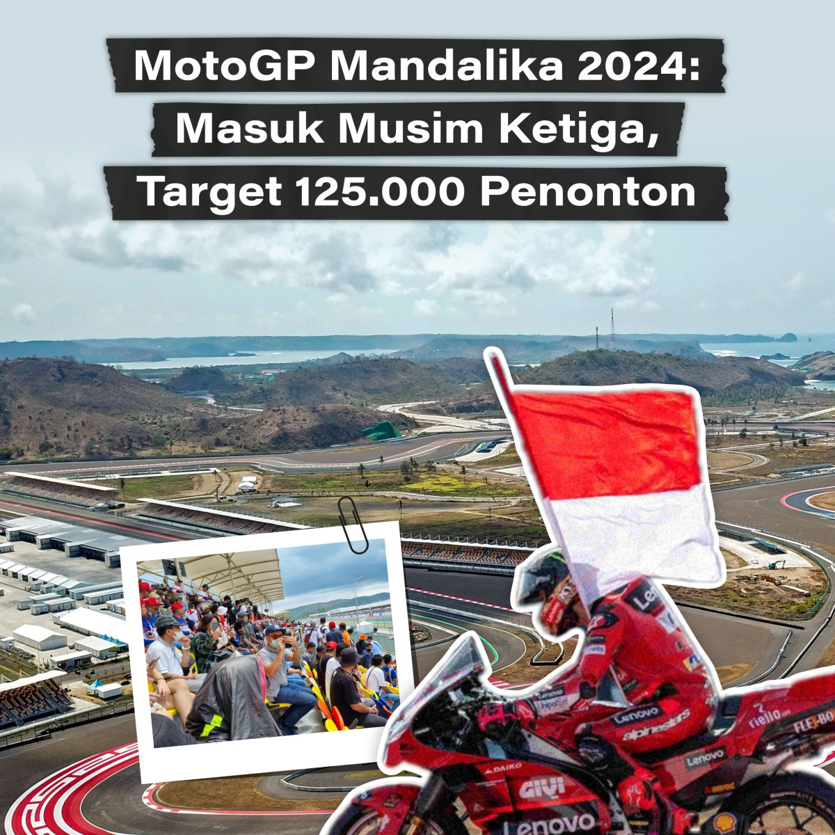 MotoGP Mandalika 2024: Masuk Musim Ketiga, Target 125.000 Penonton - GoodStats