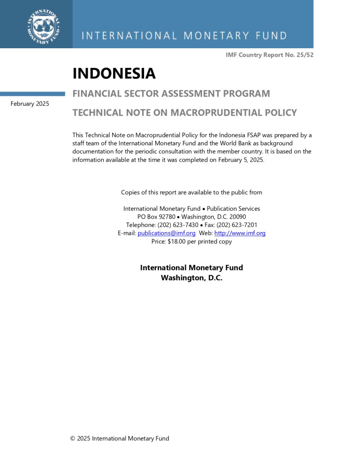 Indonesia: Financial Sector Assessment Program-Technical Note on ...