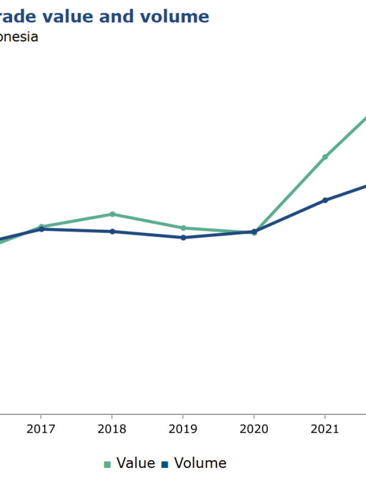 Indonesia Growth in Merchandise Trade Value and Volume - GoodStats