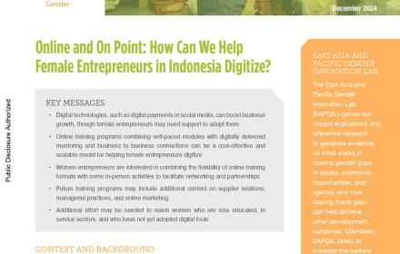 Online and On Point: How Can We Help Female Entrepreneurs in Indonesia ...